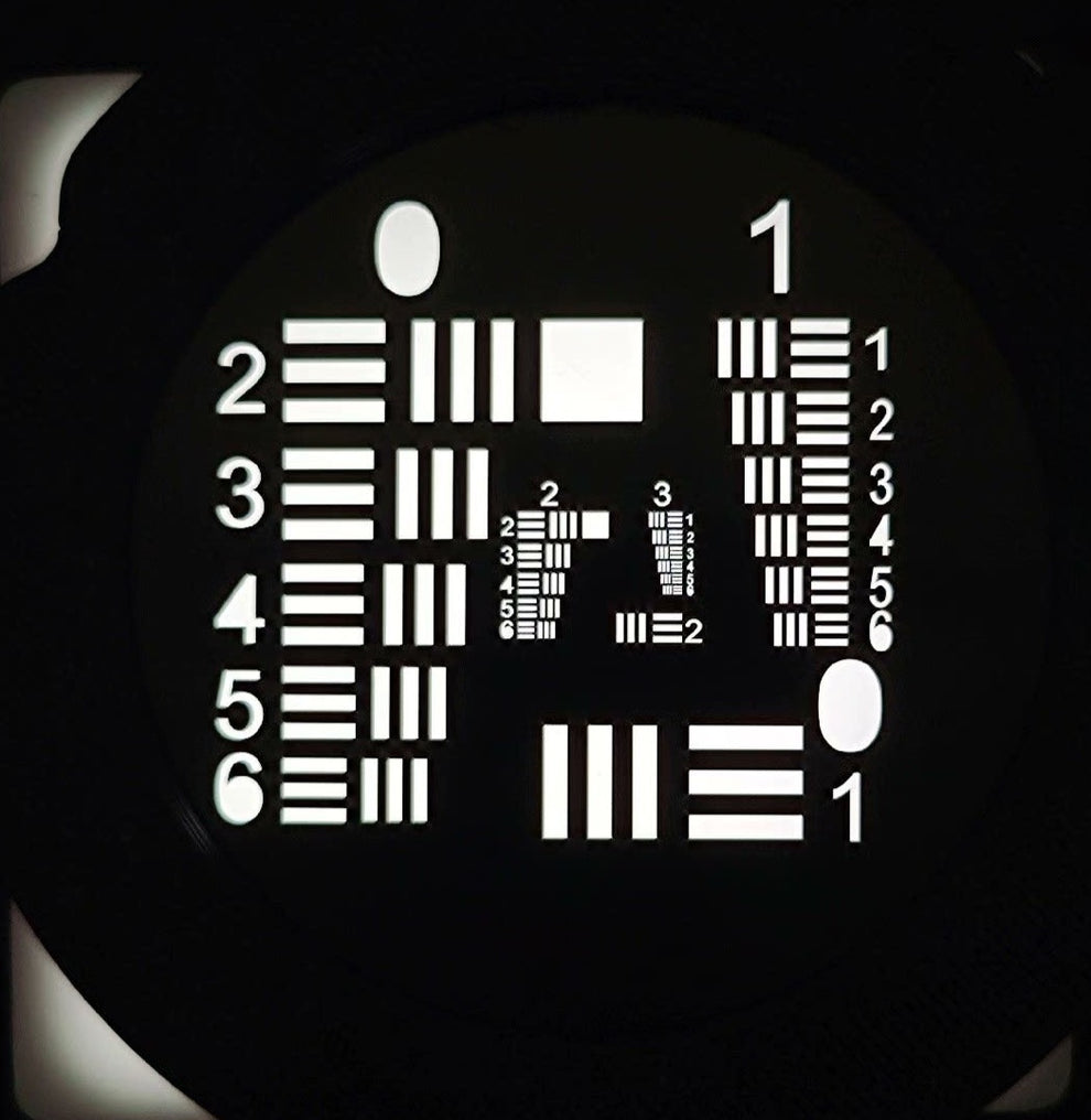 Clear Optical Path USAF Target (Hollow Pattern) – SyronOptics